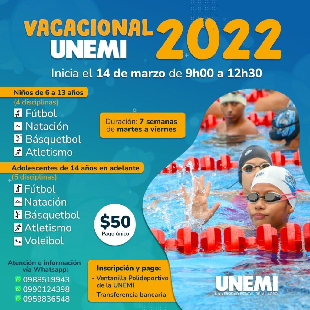 EVENTO | Inauguración de Cursos Vacacionales de la UNEMI 2022 - UNEMI