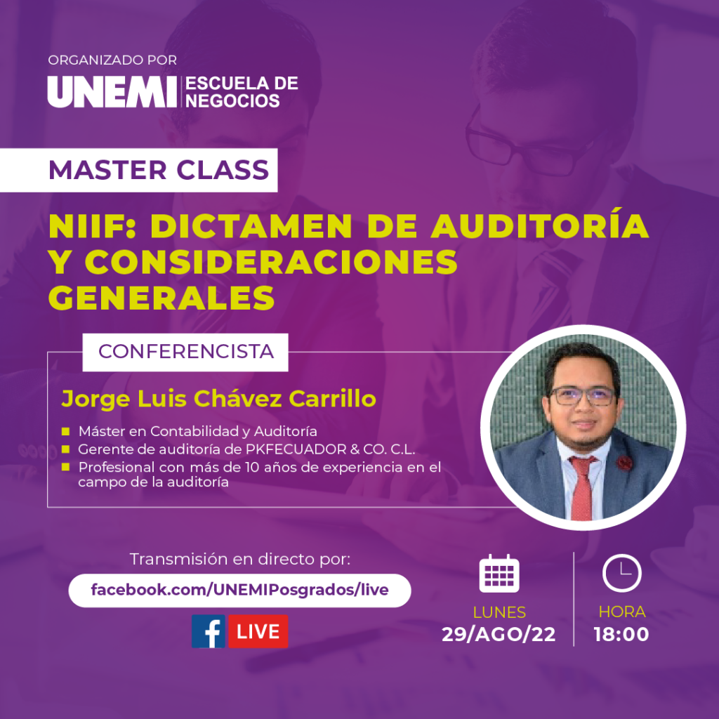#WEBINAR | NIIF: dictamen de auditoría y consideraciones generales - UNEMI