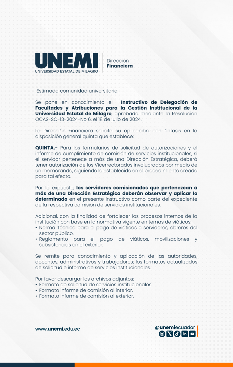 Gaceta Informativa para Docentes - UNEMI